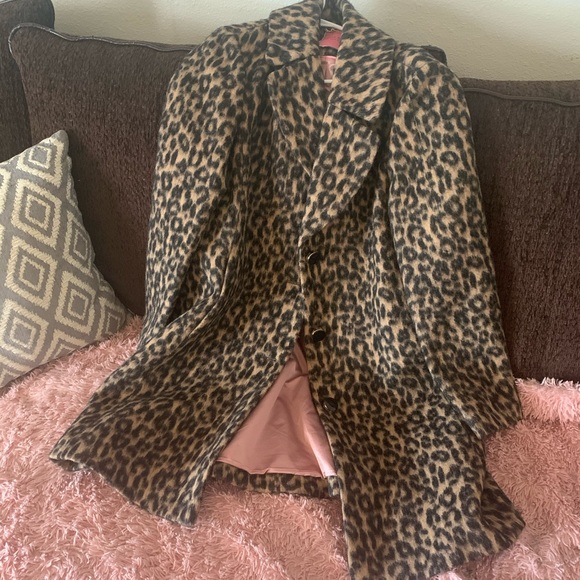 kate spade | Jackets & Coats | Kate Spade Leopard Wool Winter Coat ...